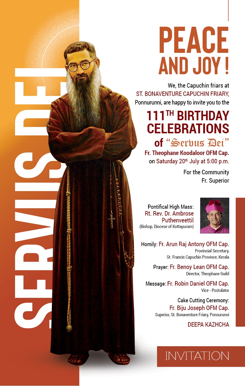 Fr. Theophane, Servant of God – The Tomb of Fr Theophane, Ponnurunni ...
